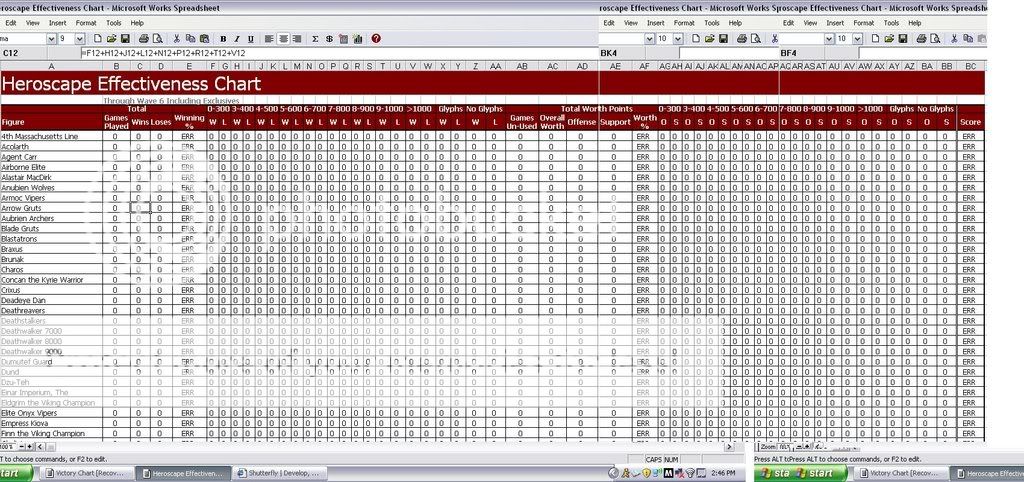Effectiveness Chart, Take Two | Heroscapers