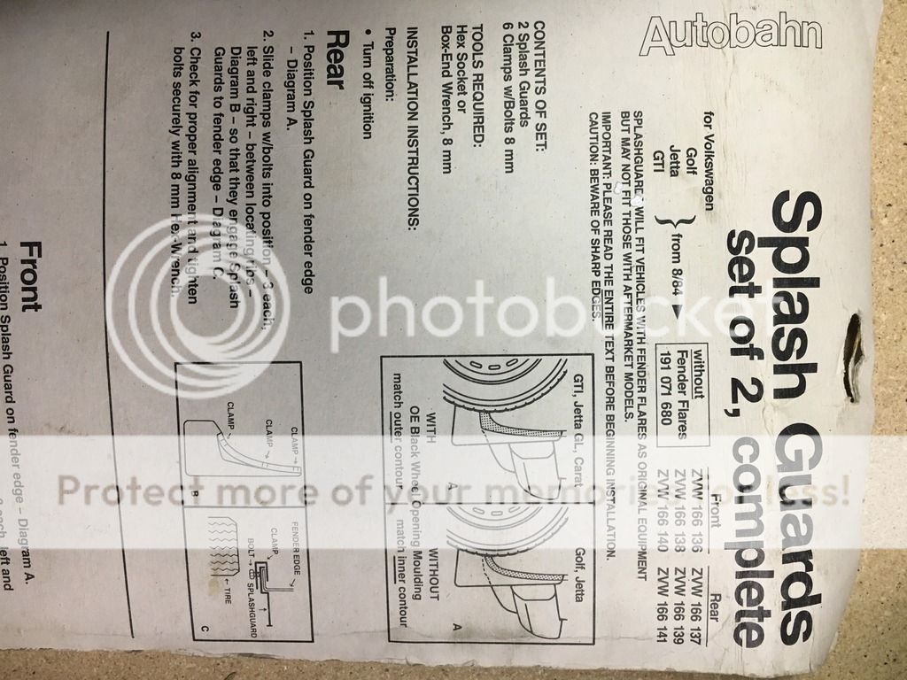 FS: NOS golf rear splash guards/mud flaps | VW Vortex - Volkswagen Forum